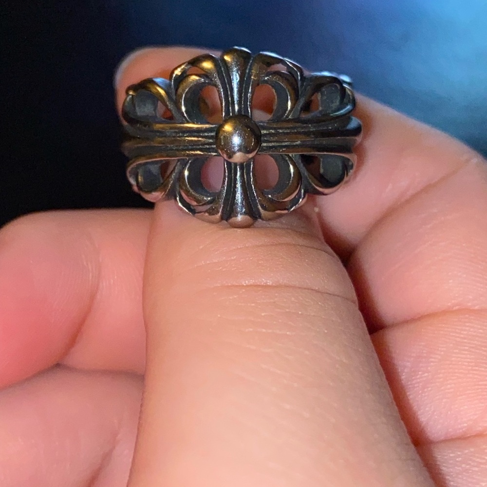Chrome Hearts Cross Ring Size 7 - Gem